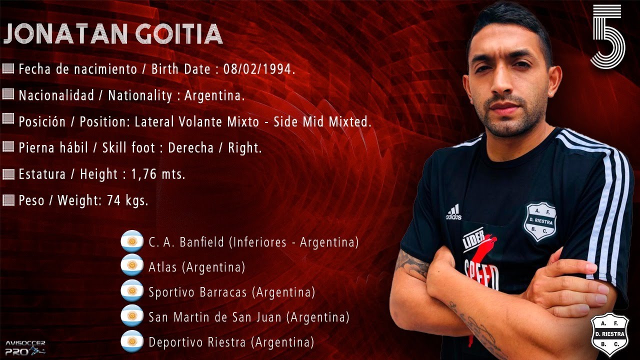 Jonatan Goitia #5 // Lateral Volante Mixto - Side Mid Mixted ...