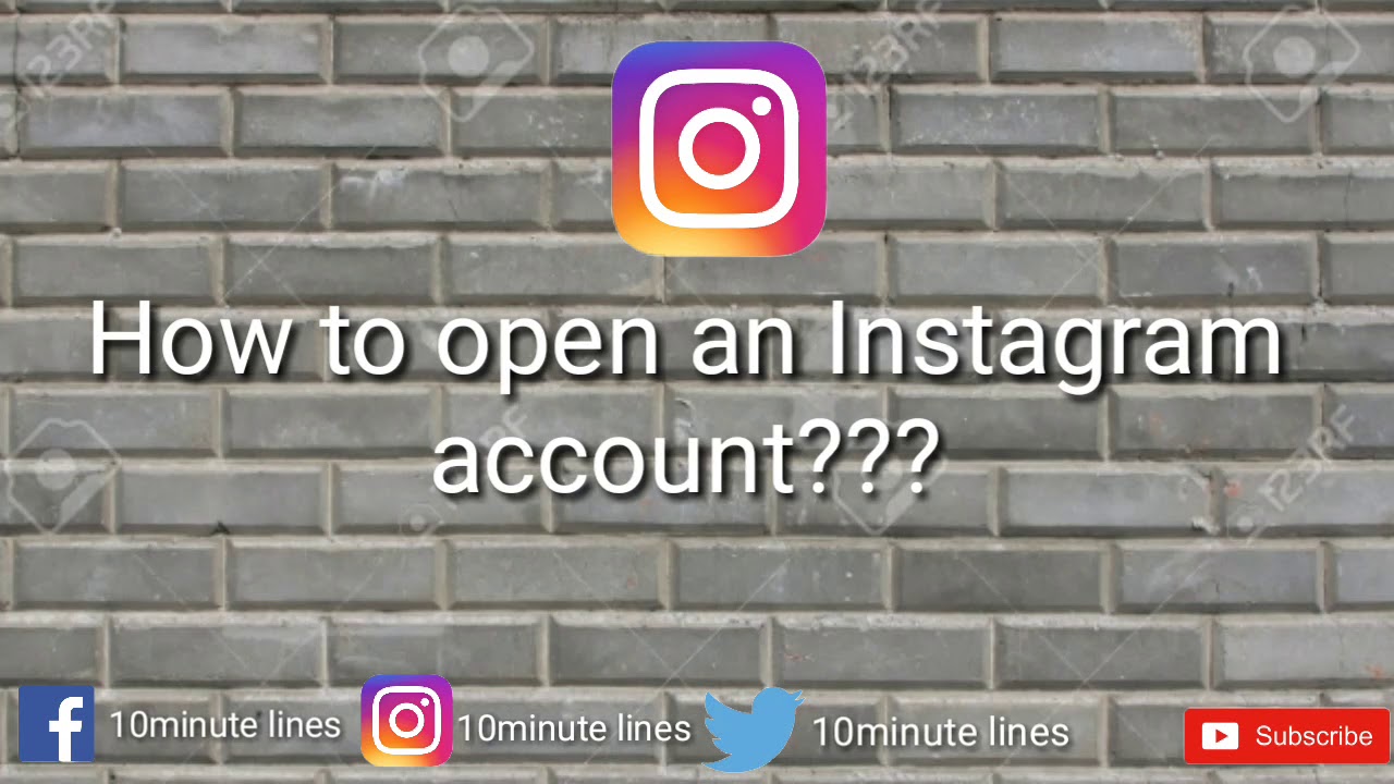 Easy way to open Instagram account???|10minutelines| - YouTube