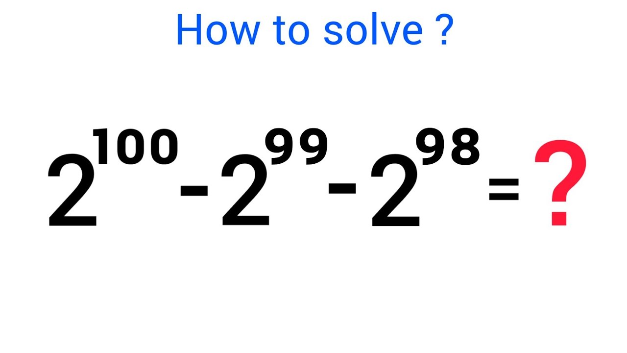 A Nice Exponents Problem - YouTube