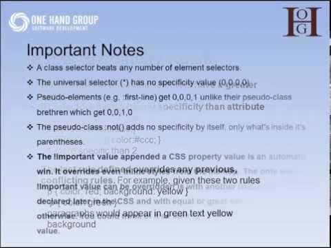 CSS Specificity Inheritance and the Cascade Things You Should Know - YouTube