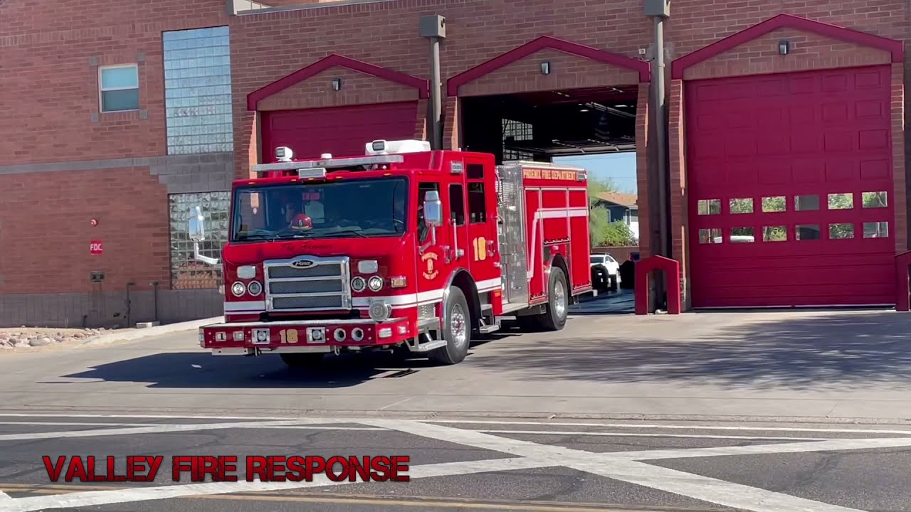 Engine 18 Responding and Returning [Phoenix Fire Department] - YouTube