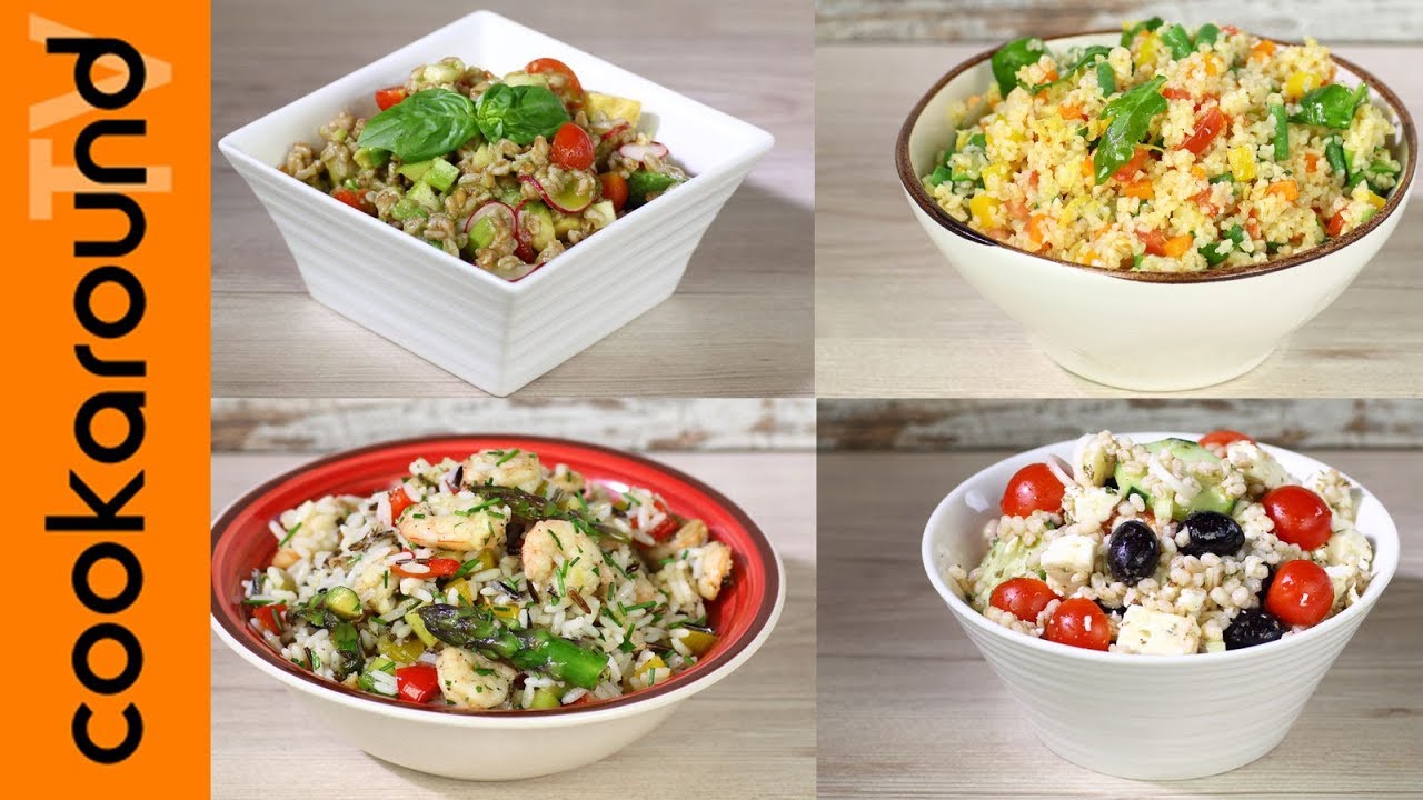 Insalate di riso, farro, orzo e bulgur : 4 primi piatti freddi estivi ...