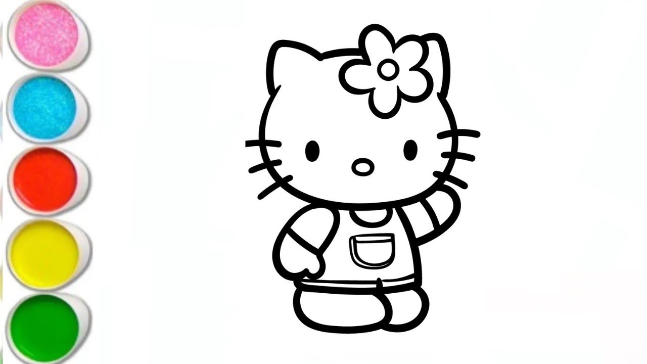 Hello Kitty Drawing, Painting for kids and toddlers_ hello kitty ...