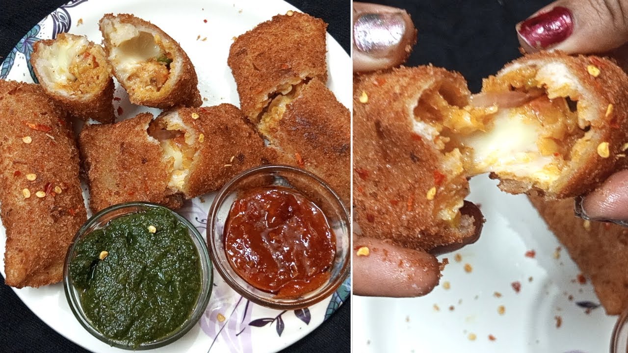 How to make Crispy Cheesy Bread pocket /snacks recipe/Cheese bread ...