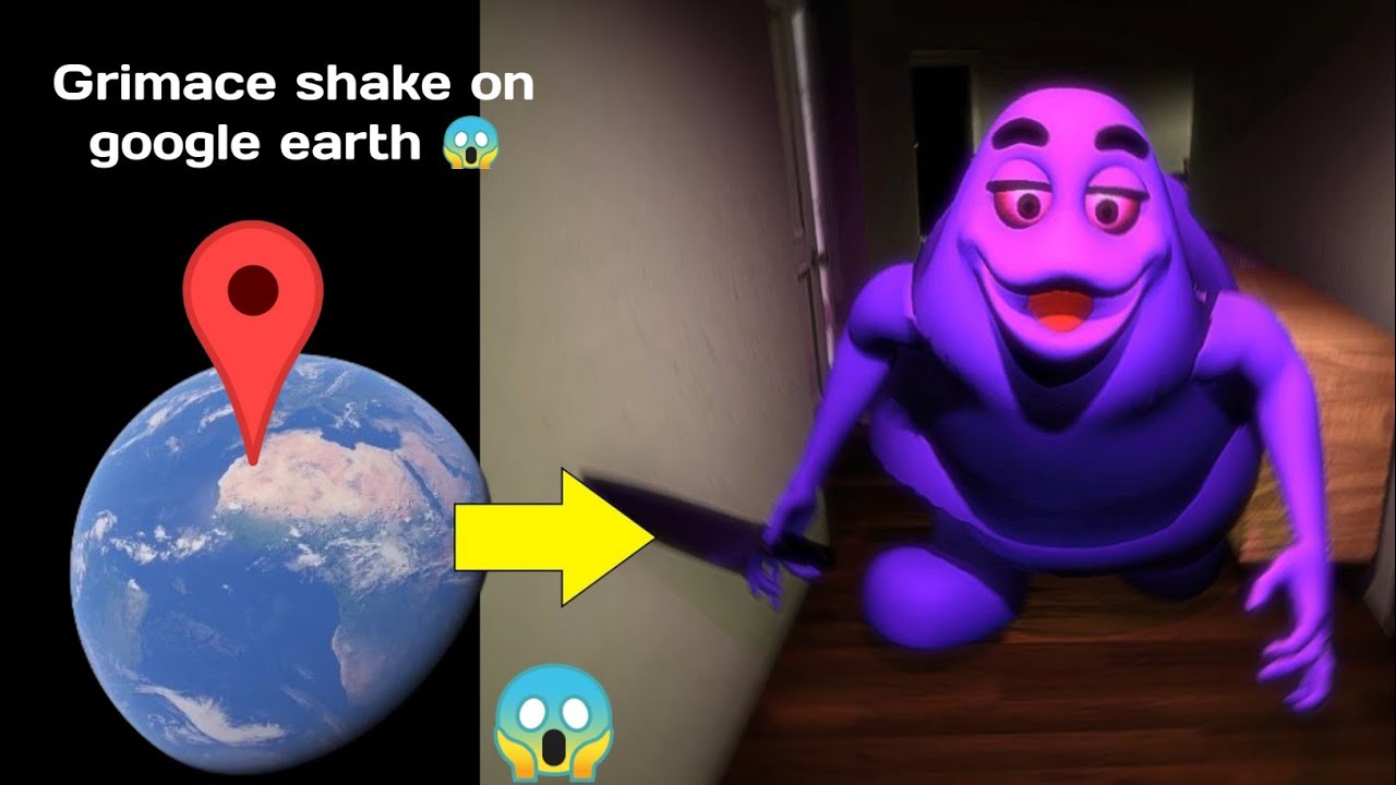 😳 Creepy Grimace shake found on google earth and google maps # ...