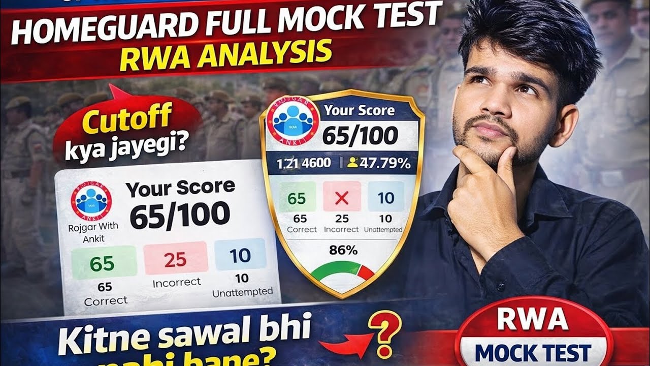 RWA UP Home Guard Practice Set Analysis | Rojgar With Ankit Test ...