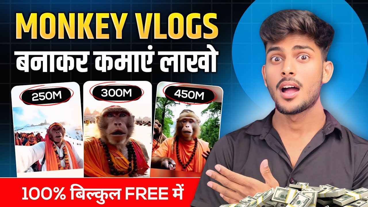AI Monkey Vlog Reels Kaise Banaye | how to make monkey vlogs with ai ...