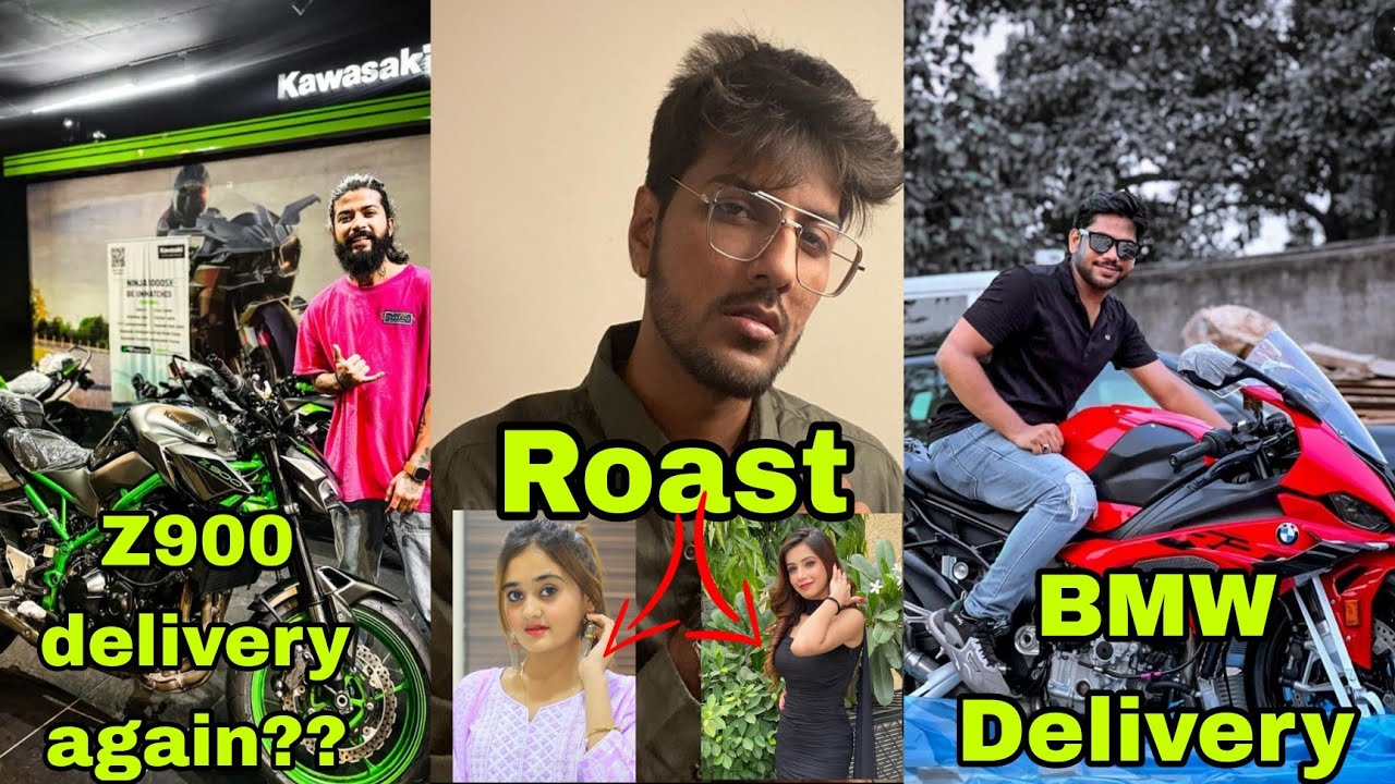 Biker Boy Zahir BMW Delivery & UK07 rider buy z900 again? & crazy deep roast video on bindass ...