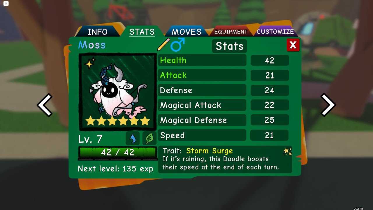 I found a Misprint 6* Hidden Trait Valentines Moss in Roblox Doodle ...