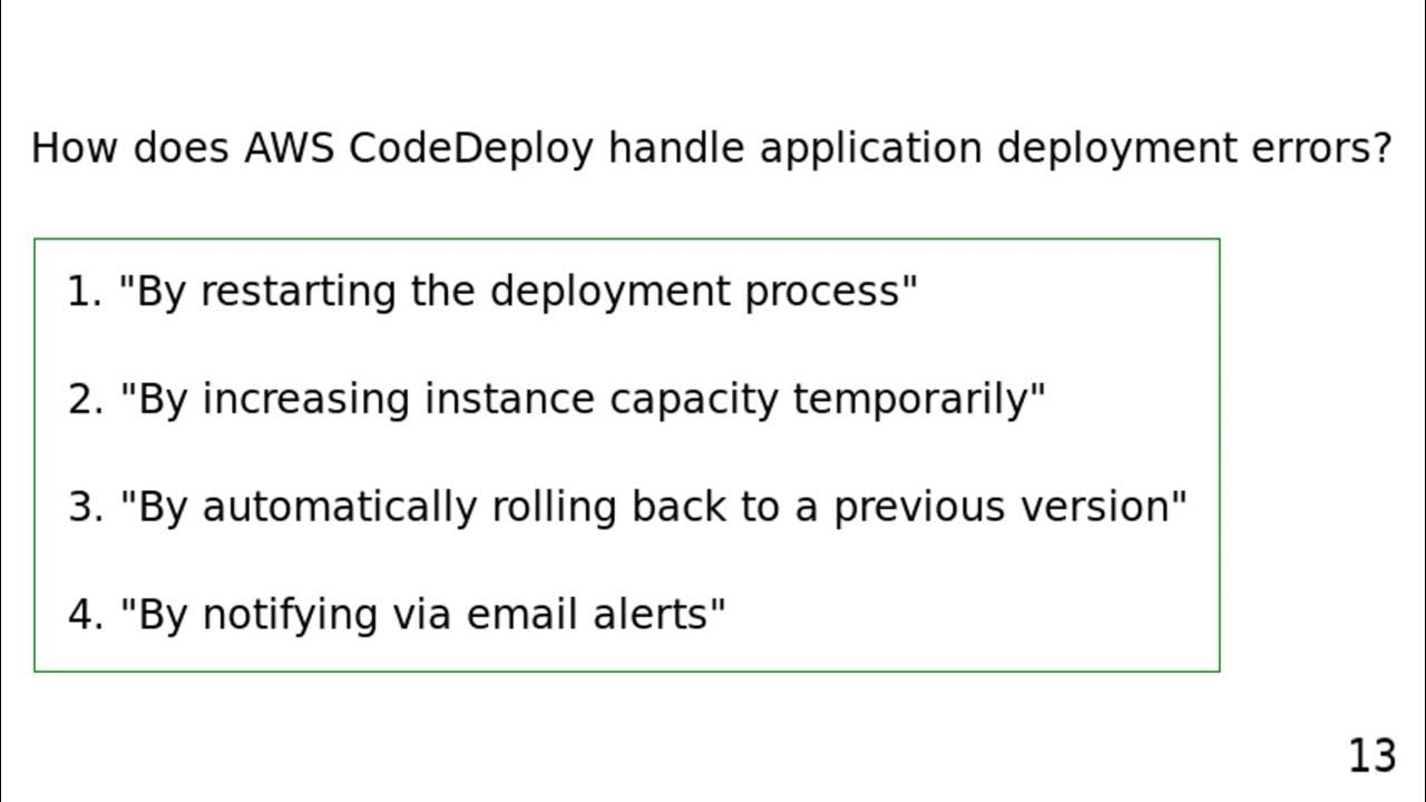 AWS CodeDeploy - Quiz - YouTube