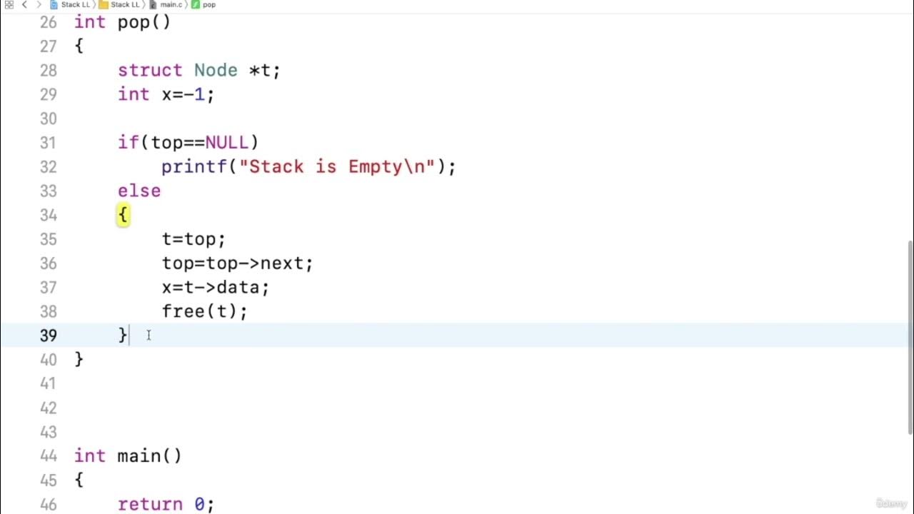 007 Let's Code Stack using Linked List - YouTube