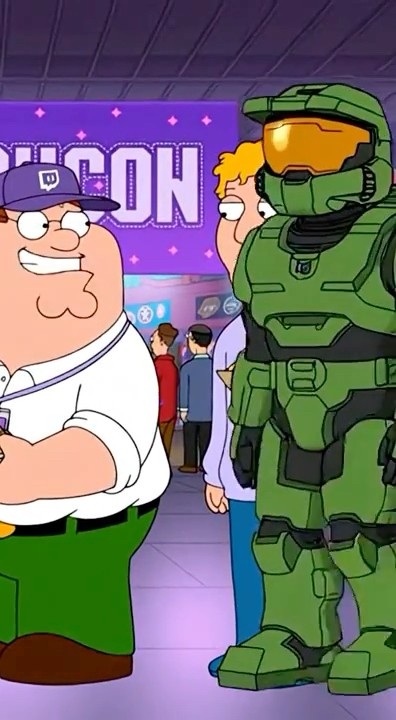 Master Chief Spots Peter Griffin at TwitchCon 😳🎮 #familyguy #funny # ...