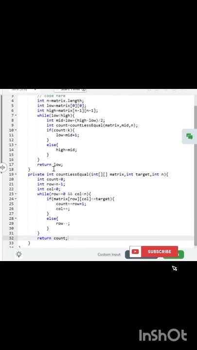 GFG potd 31-05-2025|Kth element in matrix |java program #gfgpotdtoday #gfgpotd #geeksforgeeks ...