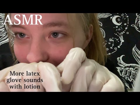 ASMR latex gloves with lotion - YouTube