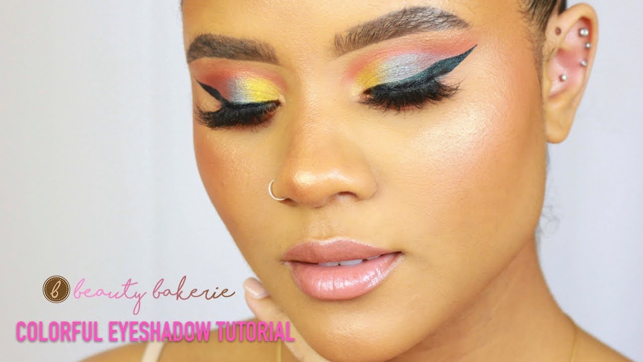 COLORFUL EYESHADOW TUTORIAL | SPRING INSPIRED MAKEUP | BEAUTY BAKERIE ...