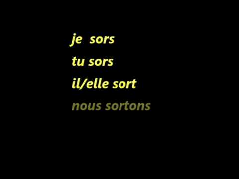 conjugaison du verbe sortir - menjanje glagola sortir (Présent) - YouTube