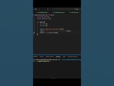 what is comparion operator | what is operator | comparion operator in cpp - YouTube