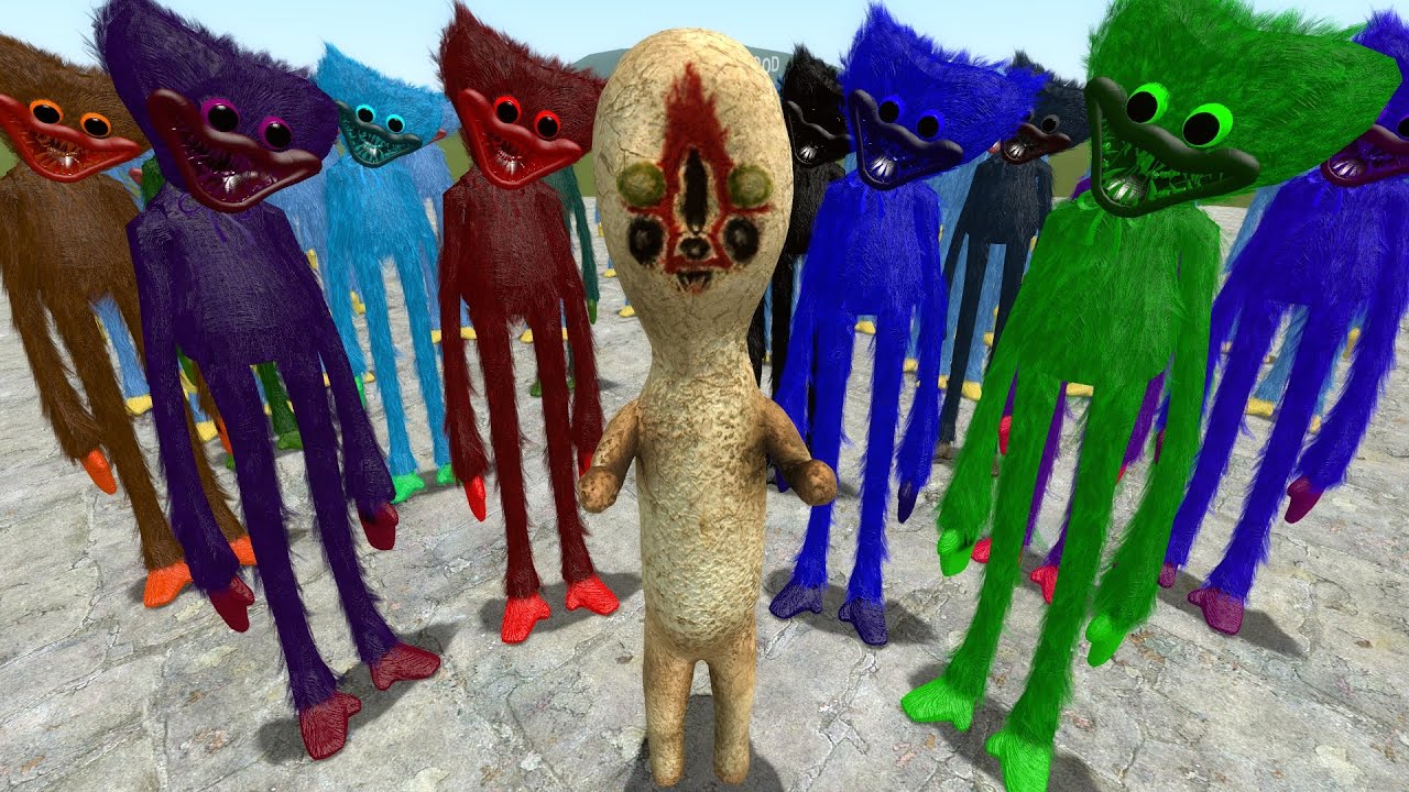 SCP-173 VS HUGGY WUGGY ALL COLORS in Garry's Mod! - YouTube