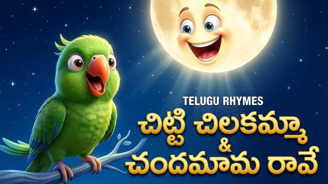 Chitti Chilakamma & Chandamama Raave | Telugu Kids Rhyme | Nursery ...