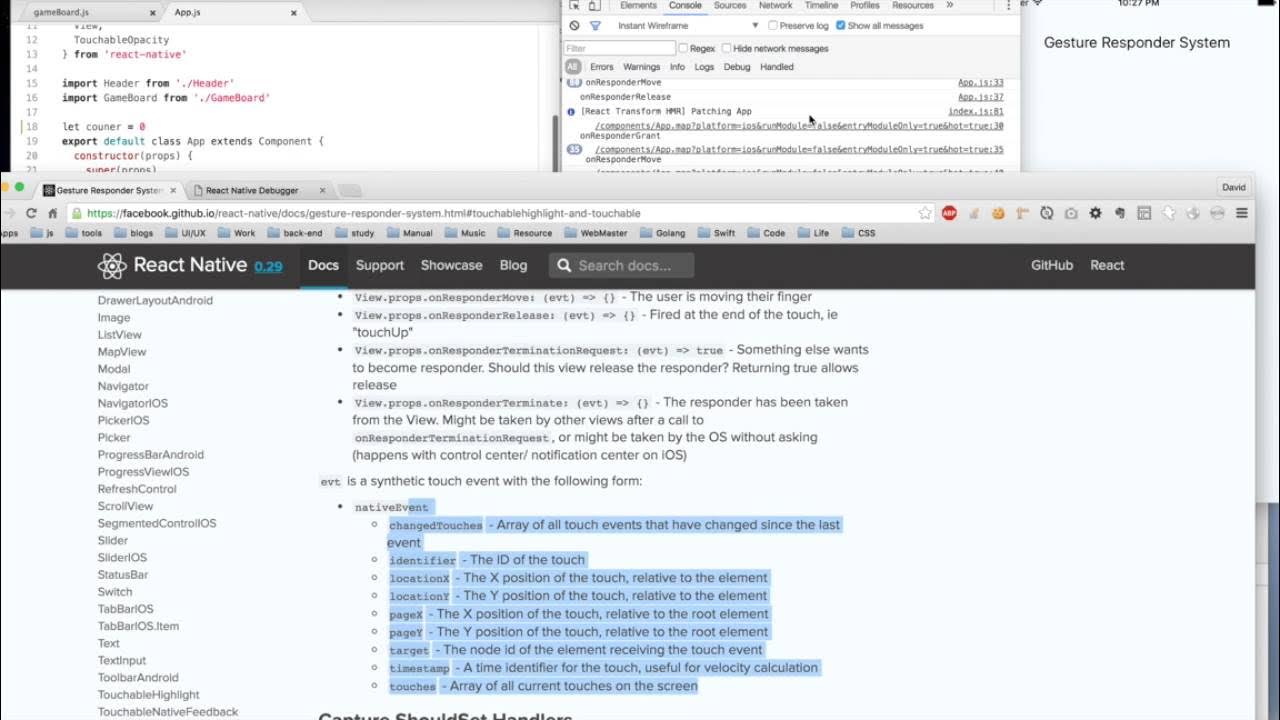 Day 028 Gesture Responder System in React Native - YouTube