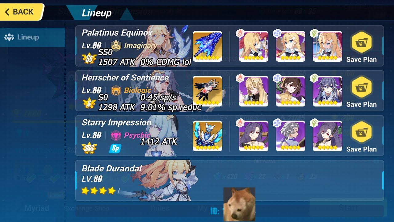 HI3 - Exalted Nirvana Abyss 444D - SS0 PE/S0 HS (Swords)/SSS SI 4* Dudu ...