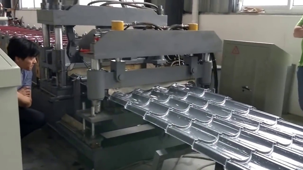 Metal tile roll forming machine | Believe Industry Company - YouTube