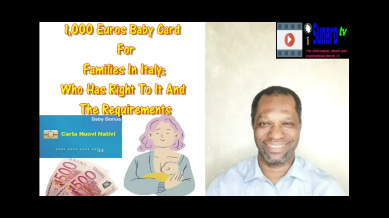 Baby Bonus Card Of 1,000 Euros For Families; How To Get It - YouTube