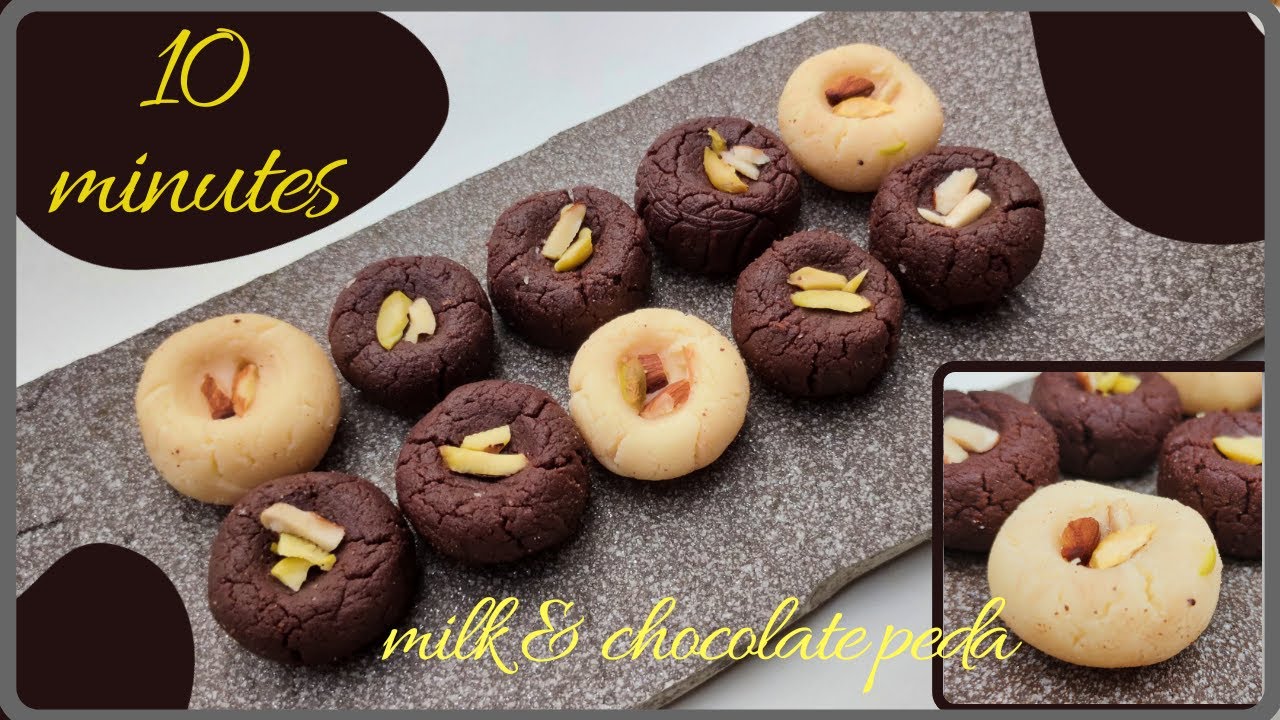 10 minutes~dhood/Milk peda recipe|Chocolate peda |Quick sweet recipes ...