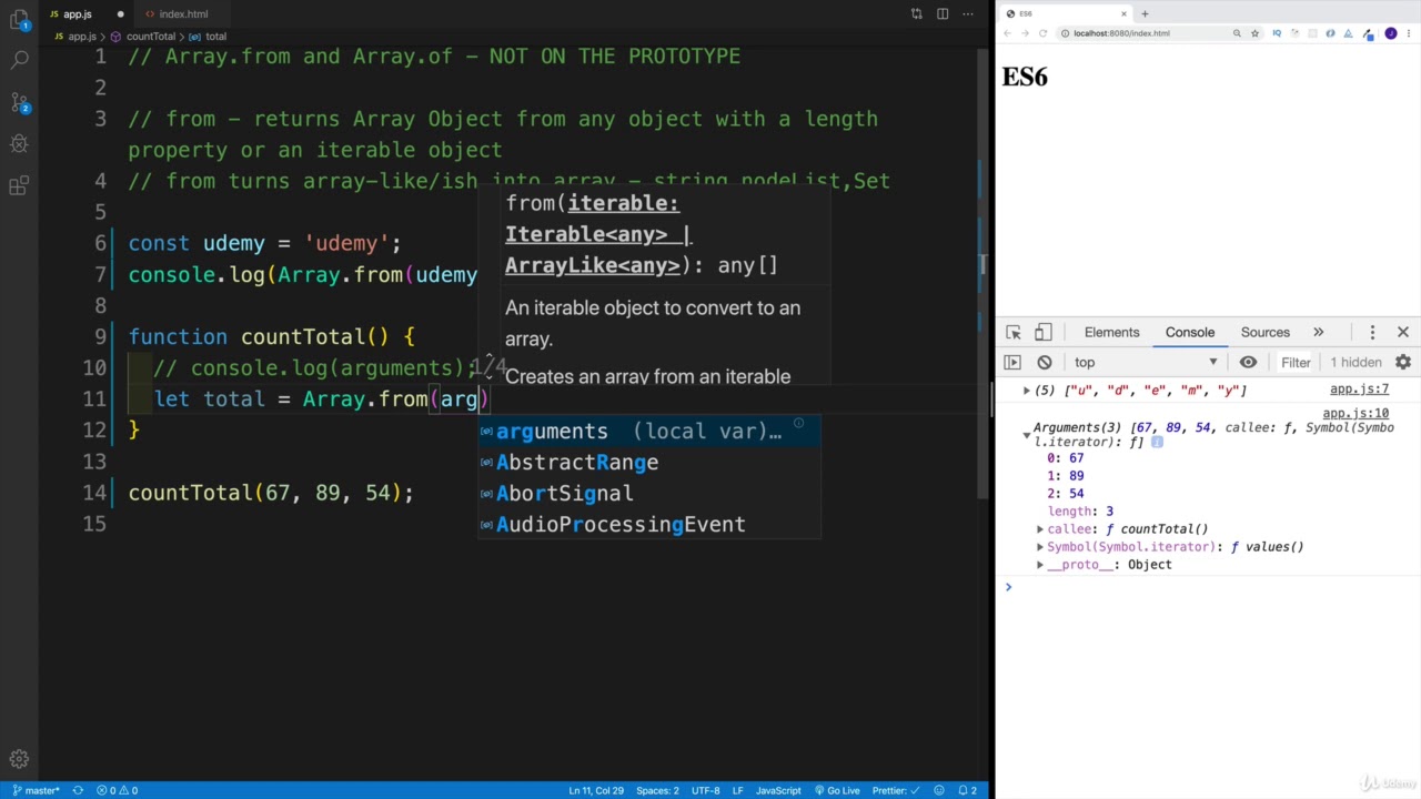 22 Array From Strings And Function Arguments Objects Youtube 1745