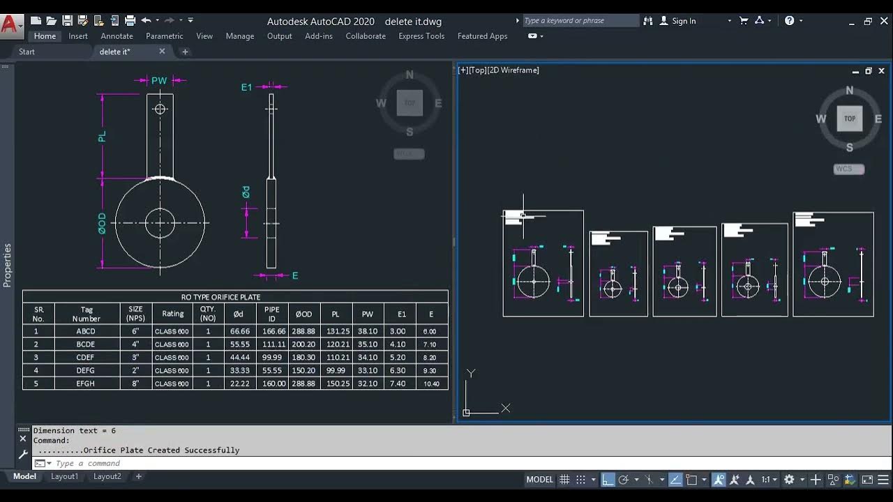 Autolisp, Autocad, LISP, Programming, Orifice Plate, Automatic Drawing, generate - YouTube