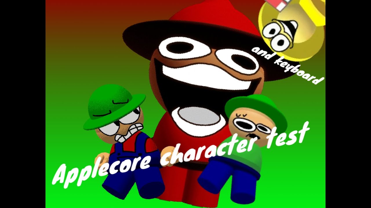 applecore character test + keyboard - YouTube