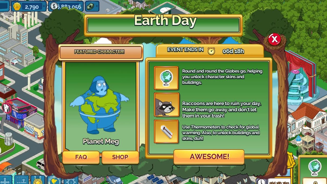 Earth Day Return Event 2023 Update | Family Guy The Quest For Stuff ...