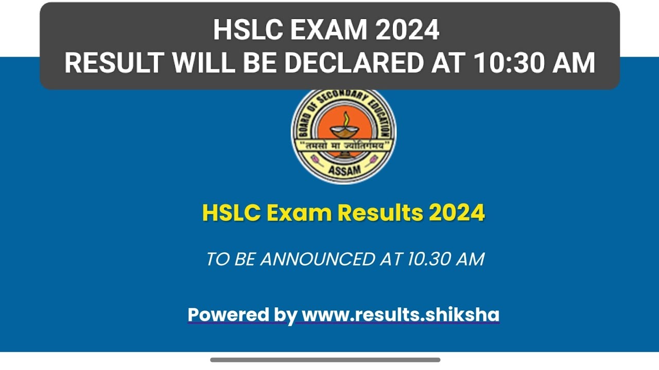 HSLC RESULT 2024 DECLARED ! - YouTube