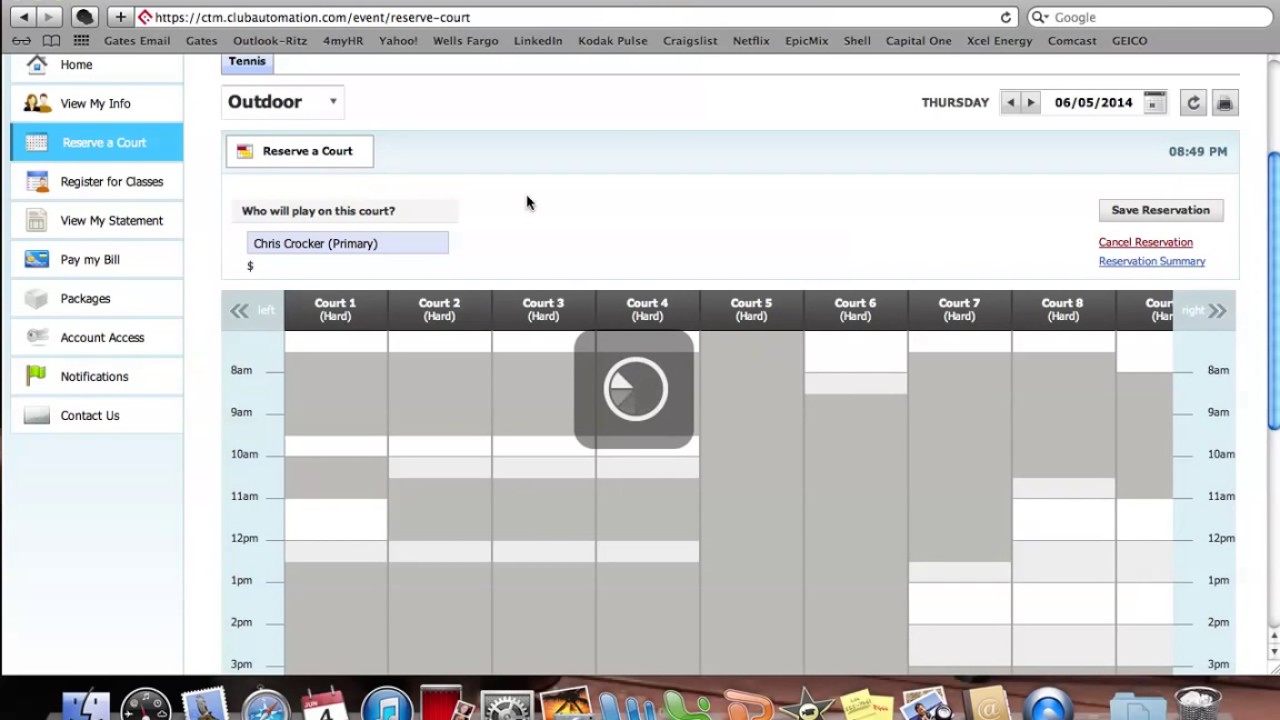 How To Reserve A Court with Club Automation - YouTube