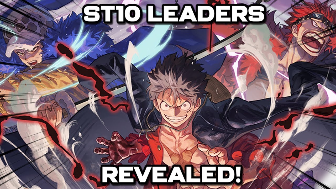 ONE PIECE TCG! ST-10 LEADERS SHOWN! LUFFY, LAW AND KID UNITE!!! - YouTube