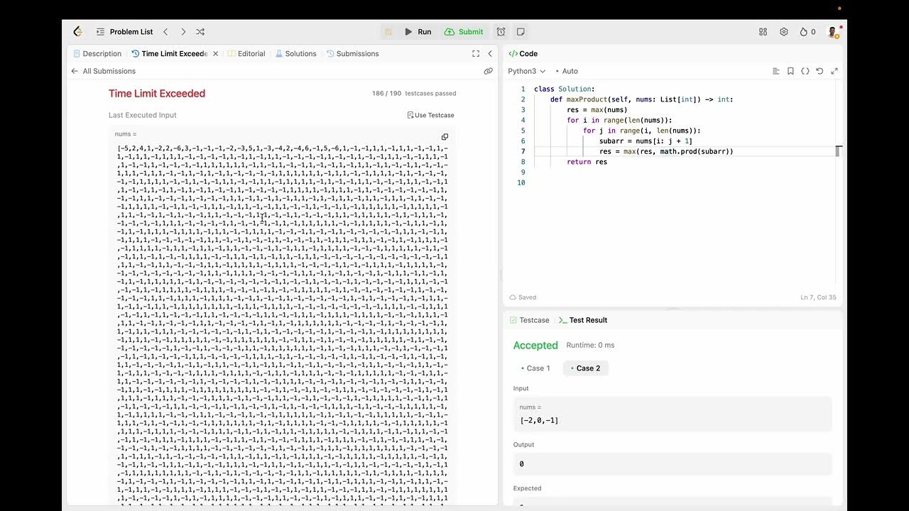Maximum Product Subarray - YouTube