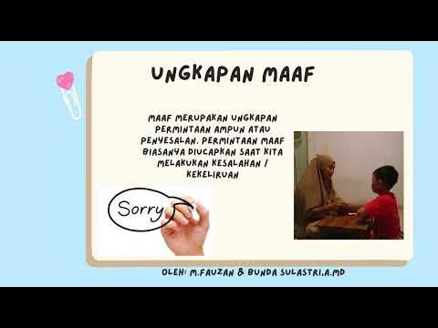 Pembelajaran mengungkapkan kalimat Tolong, Terimakasih, Permisi dan Maaf. - YouTube