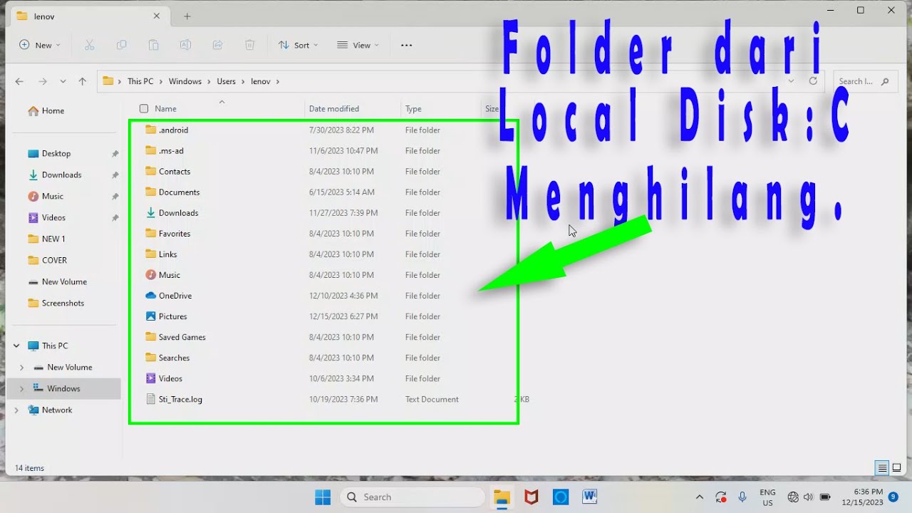 CARA MENGEMBALIKKAN FOLDER DEFAULT LOCAL DISK C YANG HILANG || PICTURES ...