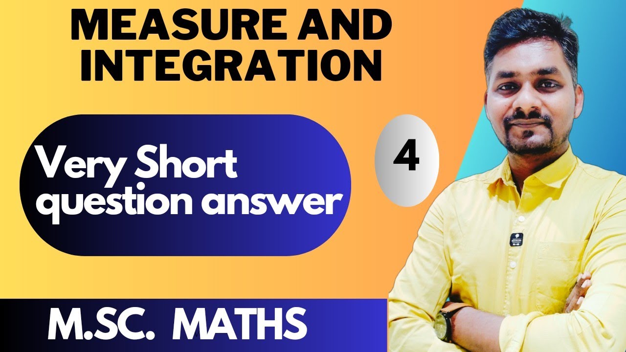 / Important Very Short Question Answer / Mesure integration / For Msc ...