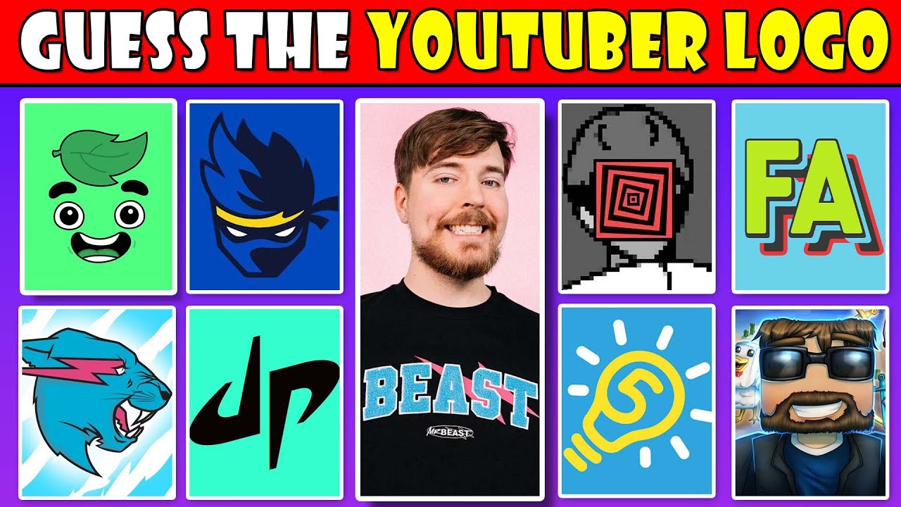 Guess The Youtubers by their Logo Challenge | Most Famous Youtubers ...