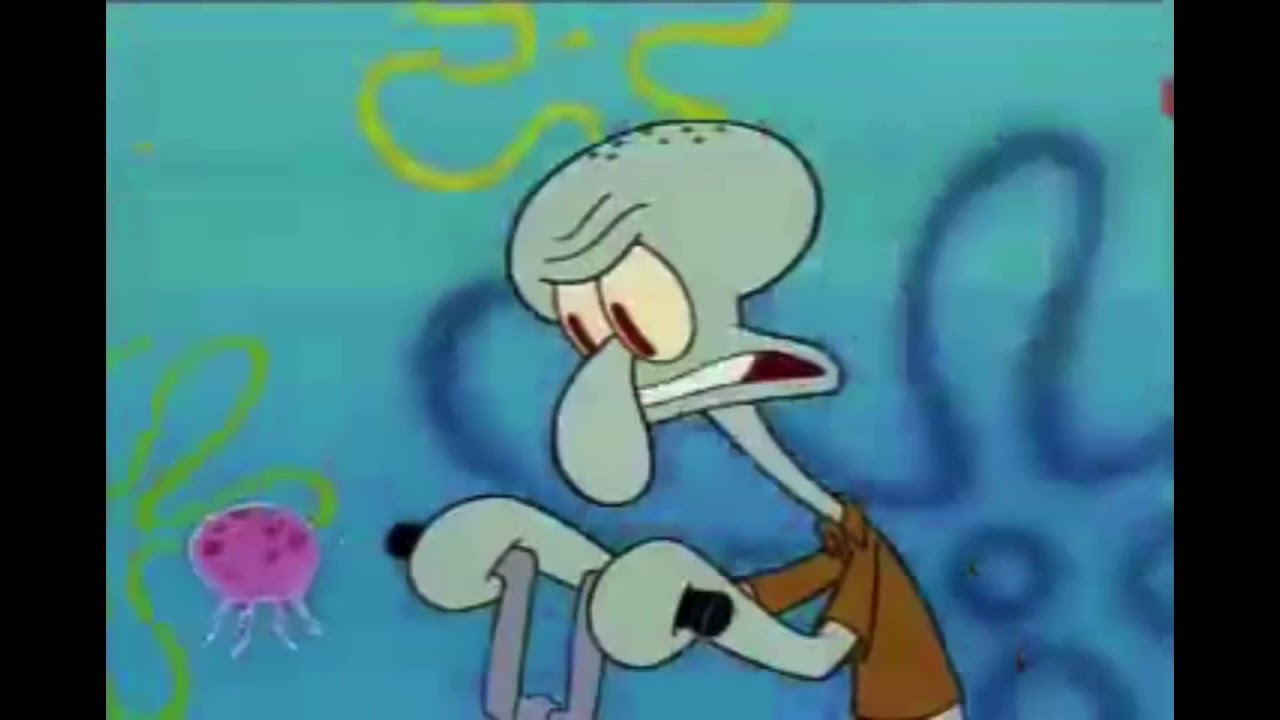 SQUIDWARD FALLS OFF INTO THE CLIFF! - YouTube