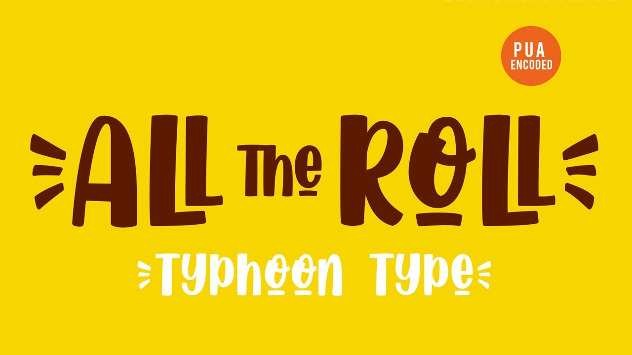 Typhoon Type | How to get " Splash " & Ligature on All The Roll font ...