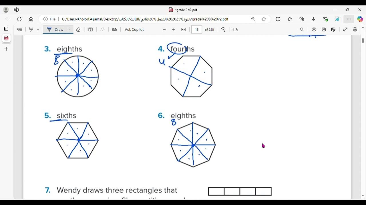 Reveal math grade 3 lesson 7_1 partition shapes into equal parts - YouTube