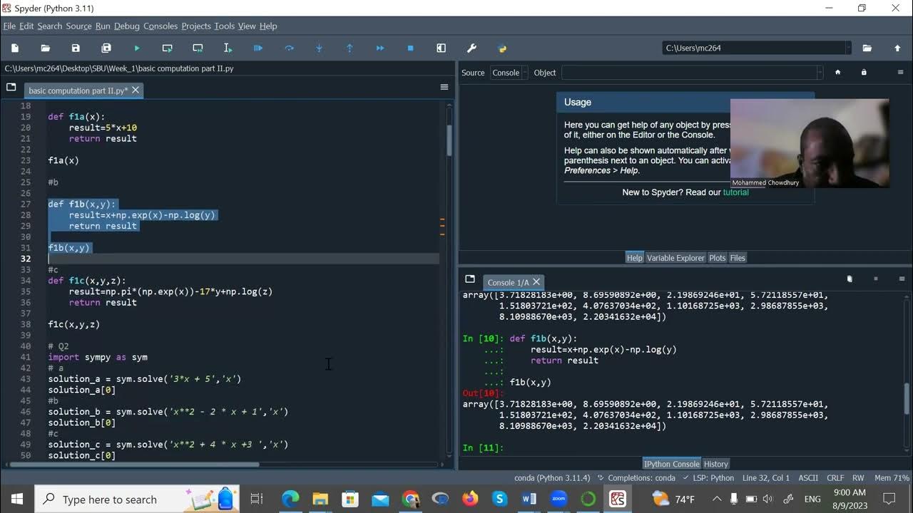 advanced computation by python - YouTube
