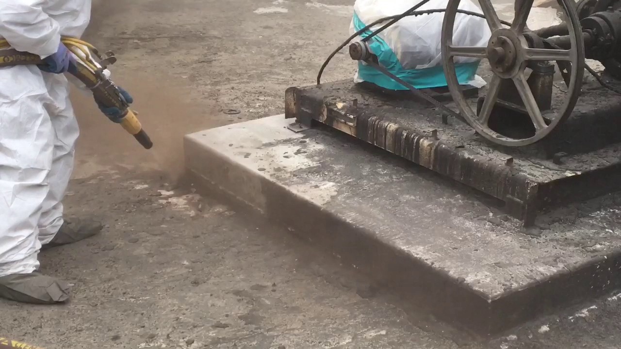Farrow Blasting concrete - YouTube