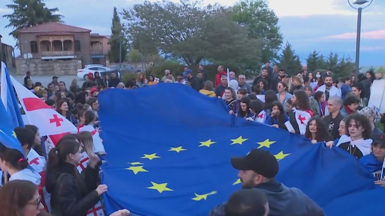 კი ევროპას არა რუსულ კანონს აქცია და საპროტესტო მსვლელობა თელავის