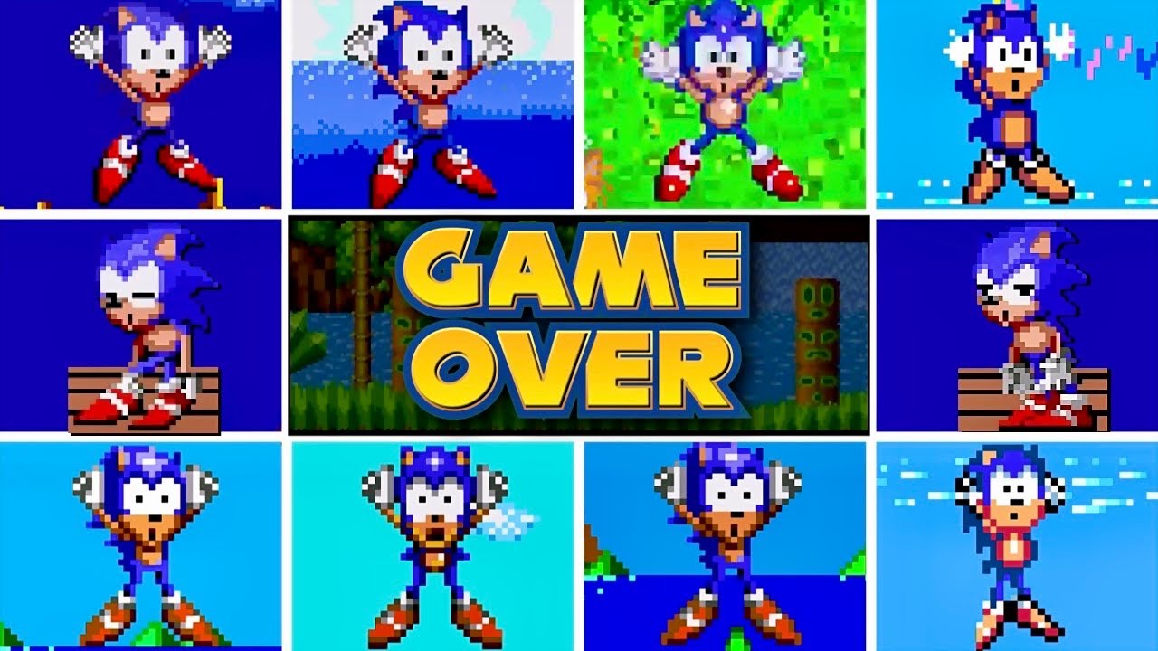 All Sonic The Hedgehog SEGA GAME OVER Screens 4K - YouTube