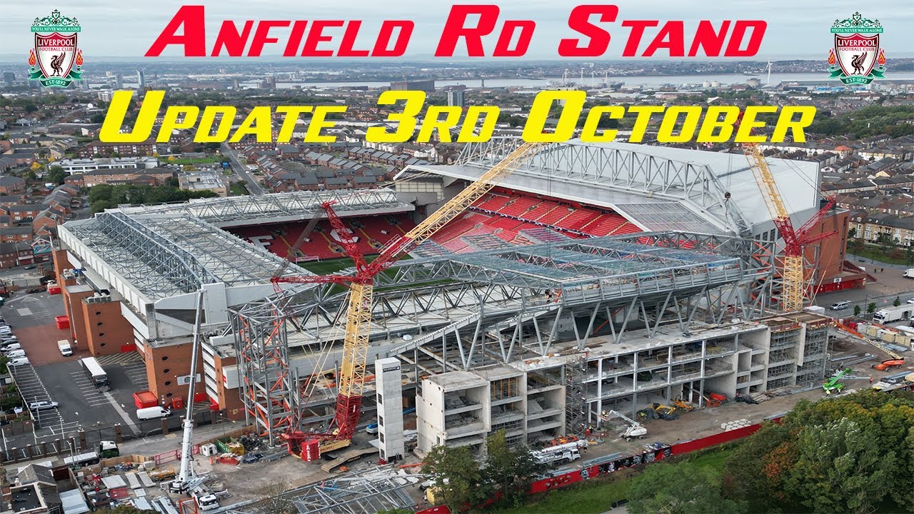 Anfield road stand expansion Early week update 3rd October 2022 - YouTube