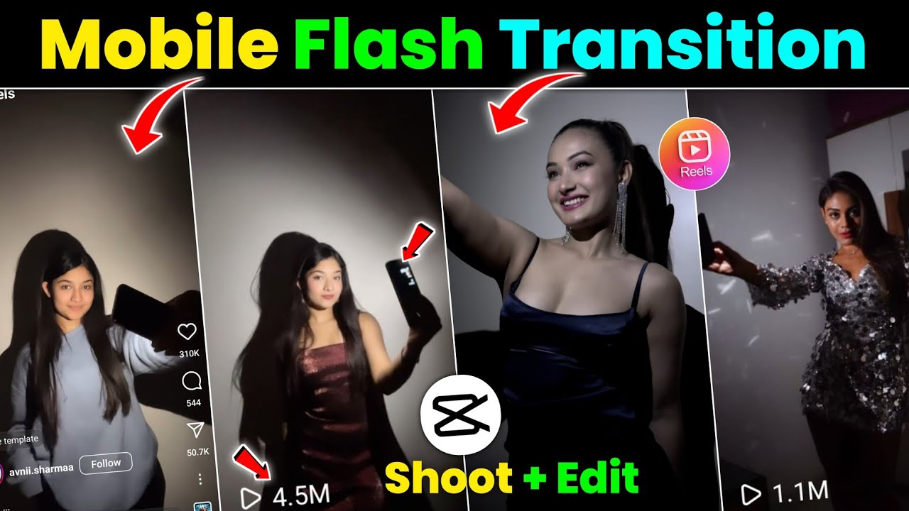 Mobile flash transition reels editing tutorial | Trending transition ...