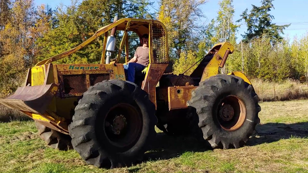 Clark 666 log skidder - YouTube